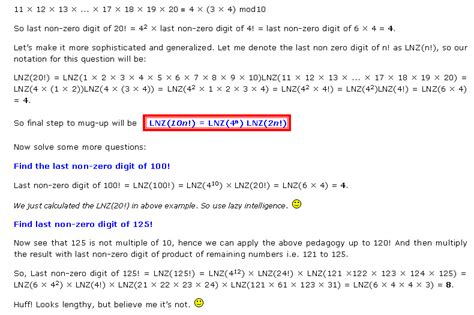 Last Non Zero Digit Of Factorial Tg Math Corner Tathagat