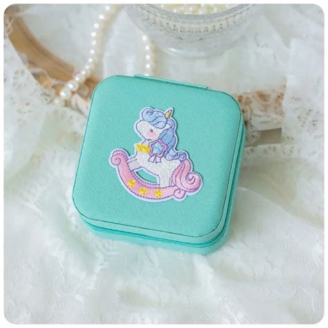 만화 패턴 Pu 가죽 미니 보석 상자 주최자 보석 귀걸이 목걸이 반지 스토리지 관 여행 보석 케이스 액세서리 포장 및 디스플레이