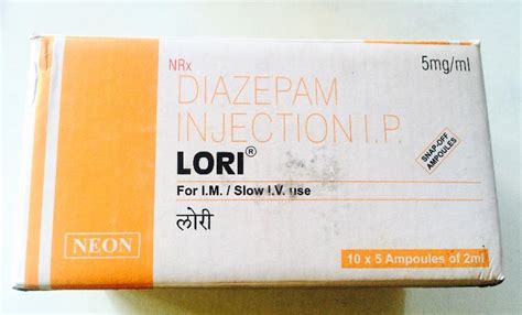 Diazepam 5 Mg Ml Lori Injection Exporter Supplier Distributor