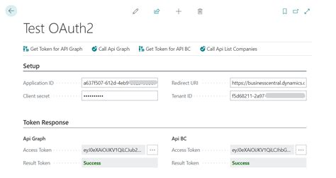 how to get access token in business central using oauth2 codeunit ivan singleton