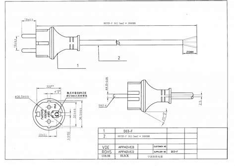 European Drawings Waterproof Plug Ip44 Waterproof Plug Drawing 3 Wire