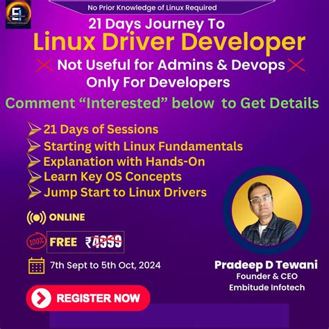 Pradeep Tewani On Linkedin Linux Embeddedsystems Linuxdrivers