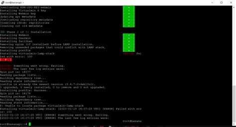 Virtualmin Installation Error Virtualmin Lamp Stack Error Failed With
