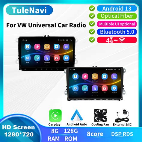 Autoradio CarPlay Sans Fil Android 13 128G GPS VW Passat Gods T5 Java