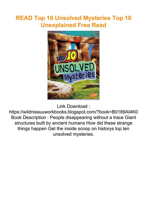Read Top 10 Unsolved Mysteries Top 10 Unexplained Free Read By Ebooksnew Issuu