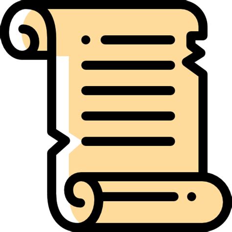 Ancient Scroll Detailed Rounded Color Omission Icon