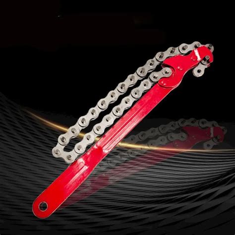 고품질 체인 오일 필터 렌치 자동차 수리 도구 모터 케이스 오일 렌치 연료 필터 렌치 자동차 제거 도구 8 인치 Aliexpress