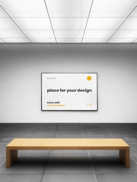 Premium Psd Futuristic Horizontal Frame Poster Mockup