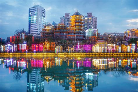 成都九眼桥夜景高清图片下载 正版图片501201406 摄图网