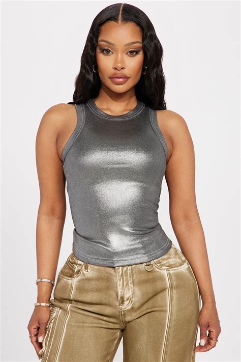 Discover Womens Metallic Tops Fashion Nova