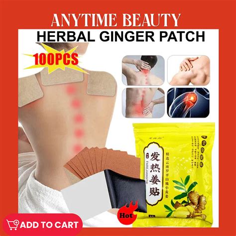 Original Herbal Ginger Patch 100 Pcs For Effective Back Pain Relief