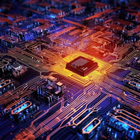 Premium Ai Image Computer Chip Semiconductor Data Abstraction