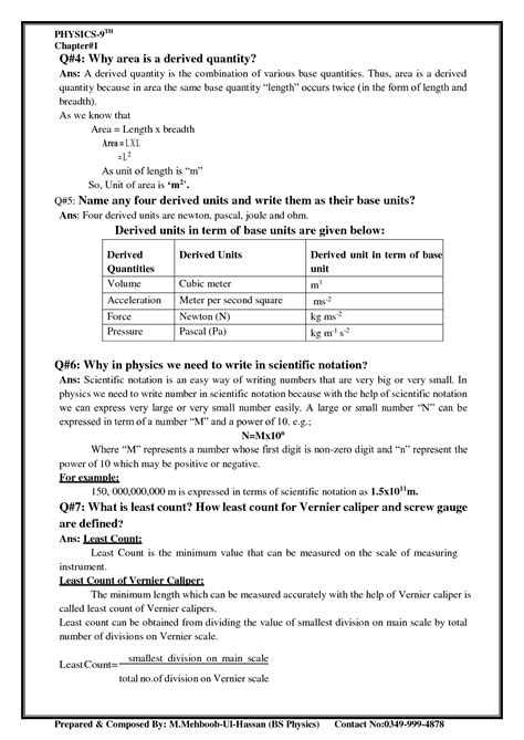 Solution Physics Class 9th Chapter 1 Complete Notes Studypool