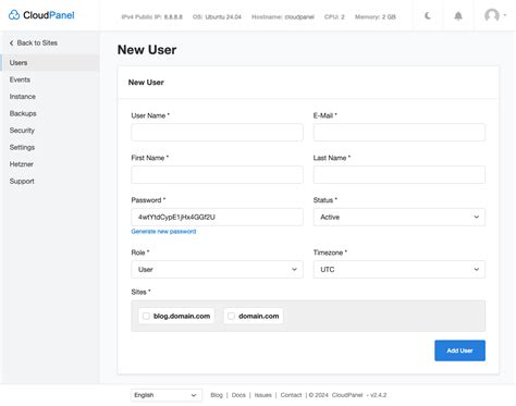 Users CloudPanel Documentation
