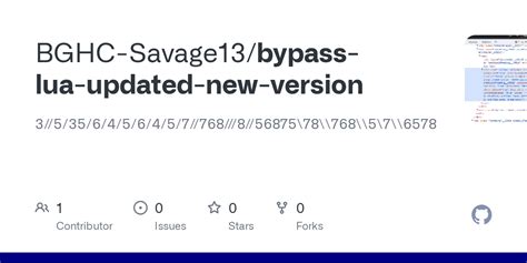 Github Bghc Savage13bypass Lua Updated New Version 35356456