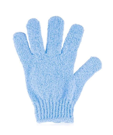 在白色背景上隔離的浴手套 Premium照片