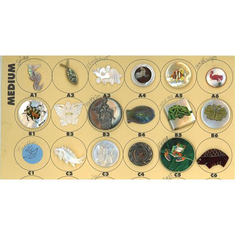 A Partial Card Of Div1 And 3 Of Assorted Pearl Buttons