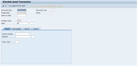ASIM SAP Tcode Simulation Of Asset Posting