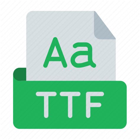 Ttf Extension Document Type Font Truetype Truetype Font Icon