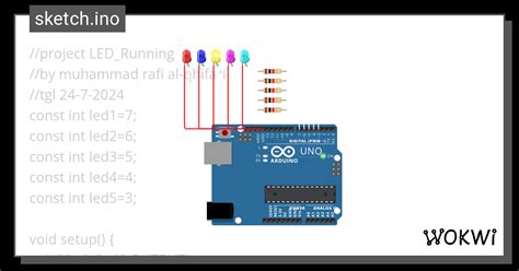 LED5 Wokwi ESP32 STM32 Arduino Simulator