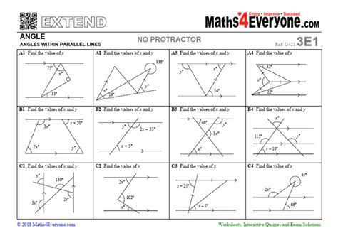 extend angles within parallel lines pdf