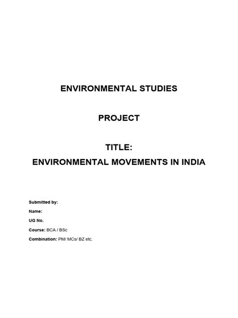 Evs Project Pdf Nature Environment