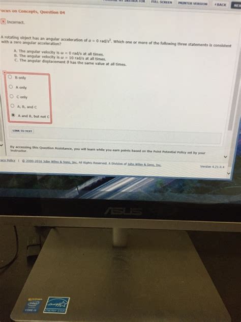 Solved A Rotating Object Has An Angular Acceleration Of A