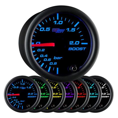 Glowshift Gauges Black 7 Color Bar Boost Gauge Gs C701 Bar Urotuning