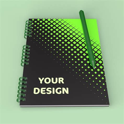 Premium Photo Notepad With Pen 3d Model