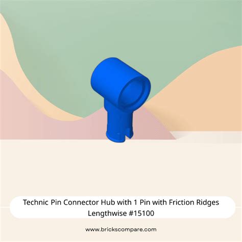 Technic Pin Connector Hub With 1 Pin With Friction Ridges Lengthwise 15100 141 Dark Green