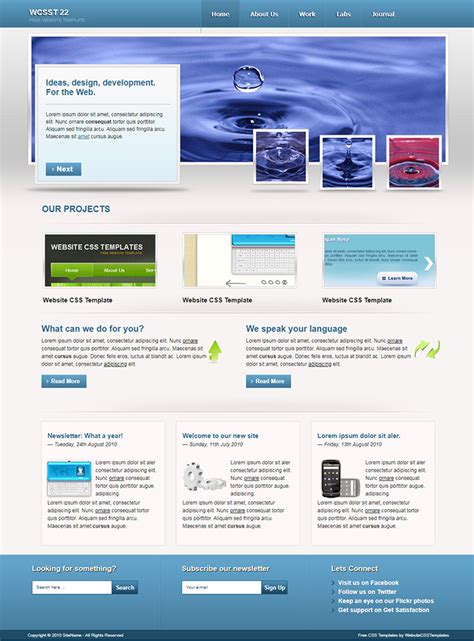 Free Wcsst 22 Website Template Free Website Templates Html5 And Css