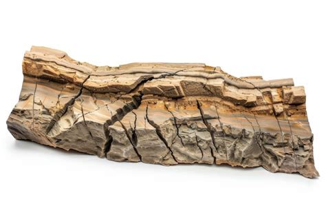 Premium Photo Geological Fault Line Displayed On White Background