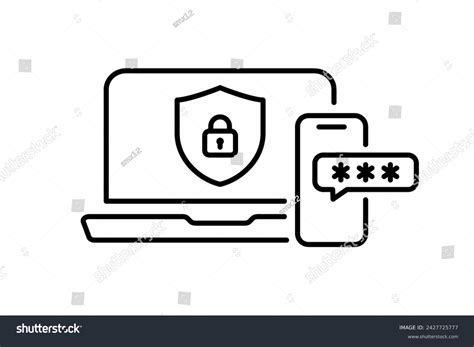 Two Step Authentication Icon Verification Push Stock Vector Royalty