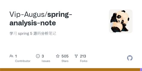 Github Vip Augusspring Analysis Note 学习 Spring 5 源码分析笔记