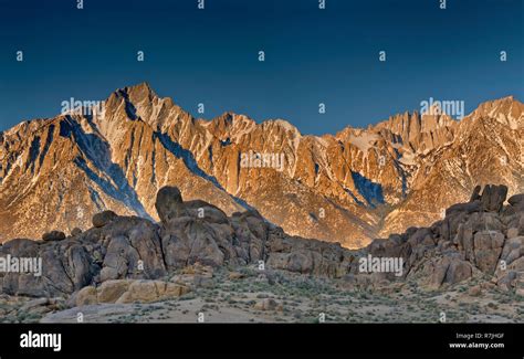 Eastern Sierra Nevada Lone Pine Peak On Left Mount Whitney Near