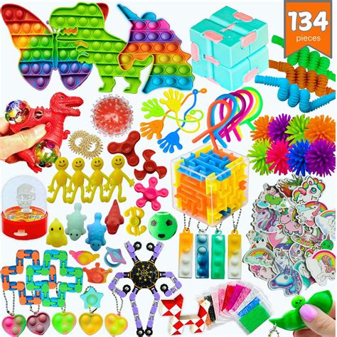 Happy Greetings Fidget Toys 134 Pack Sensory Stocking Stuffers Stress