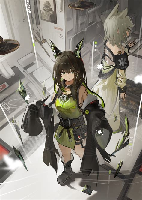 Doctor Kal Tsit And Mon Tr Arknights Drawn By Northernw Danbooru