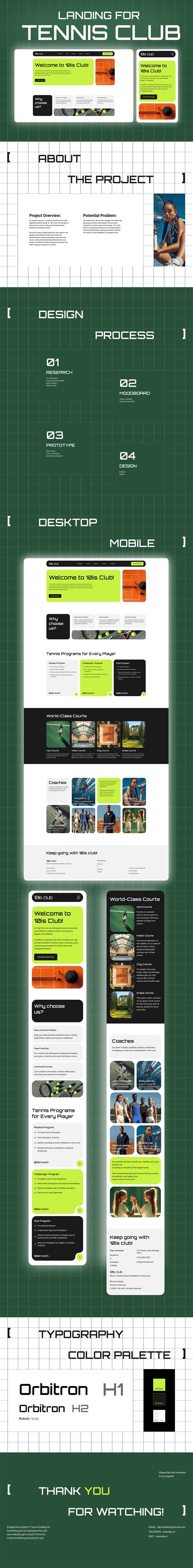 Tennis Club Ui Ux Behance
