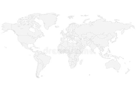 Detailed World Map With Borders Of States Isolated World Map Isolated