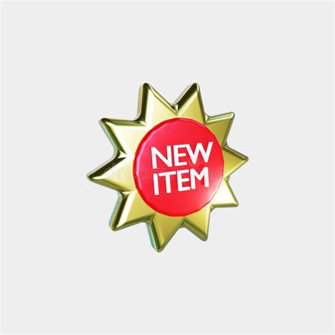 New Item Label Object 3d Illustration Stock Illustration Illustration