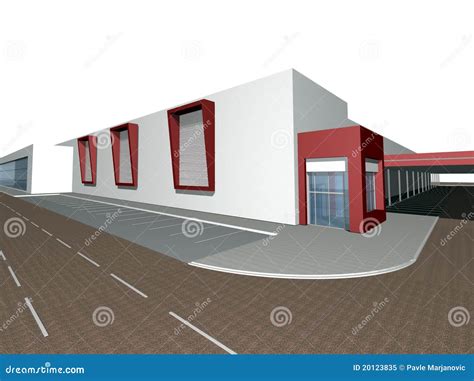 3d Rendering Of Modern Building Stock Illustration Illustration Of