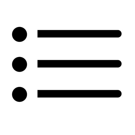 Bullet List Line Icon Free Download Transparent PNG Creazilla