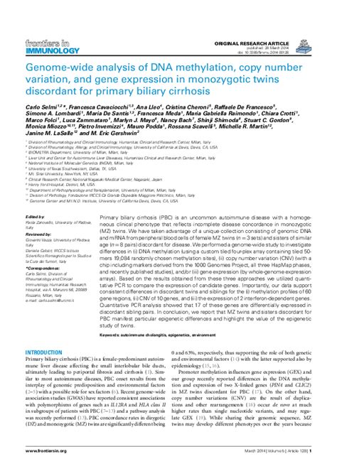 Pdf Genome Wide Analysis Of Dna Methylation Copy Number Variation