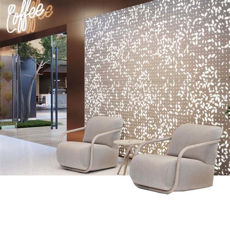 Laser Cut Metal Screen Sheet Aluminum Perforated Cladding Panel Used For Interior Decoration