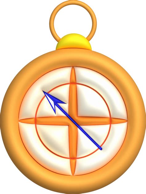 3d Illustration Compass Tool Navigation Device Compass Object For