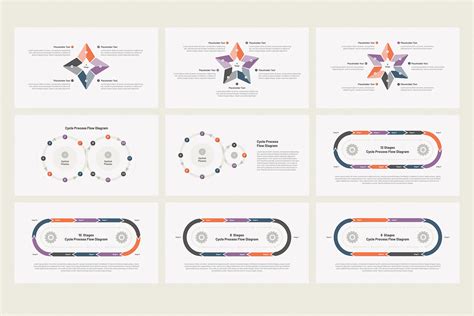 Cycle Process Flow Diagram Templates For PowerPoint Google Slides And