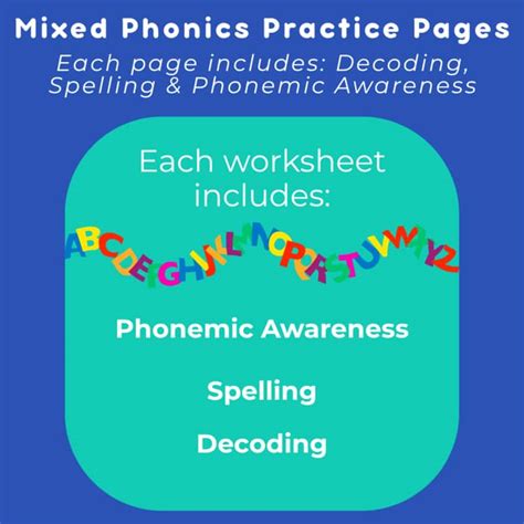 Mixed Phonics Practice Decoding Spelling And Phonemic Awareness On Each
