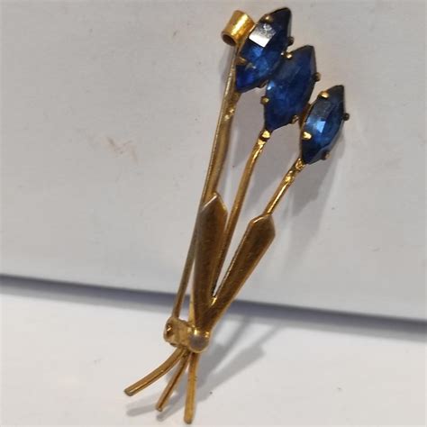 Вінтажна брошка зі вставкою каменів срср вінтаж висота 4 5 см — ціна 400 грн у каталозі Брошки