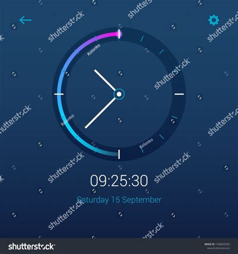 Clock Mobile App Concept Ui Design Day And Night Clock User Interface Time Vector Widget Design