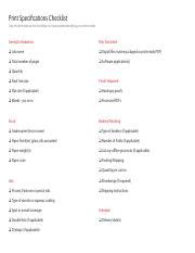 General File Prep Checklist Pdf Print Specifications Checklist Copy This Form And Use It To
